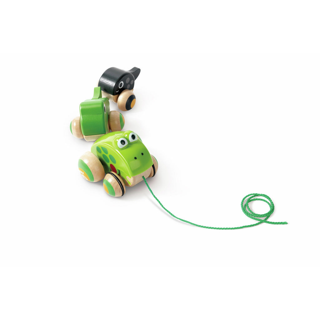 PULL ALONG FROG FAMILY – tag-along-toys