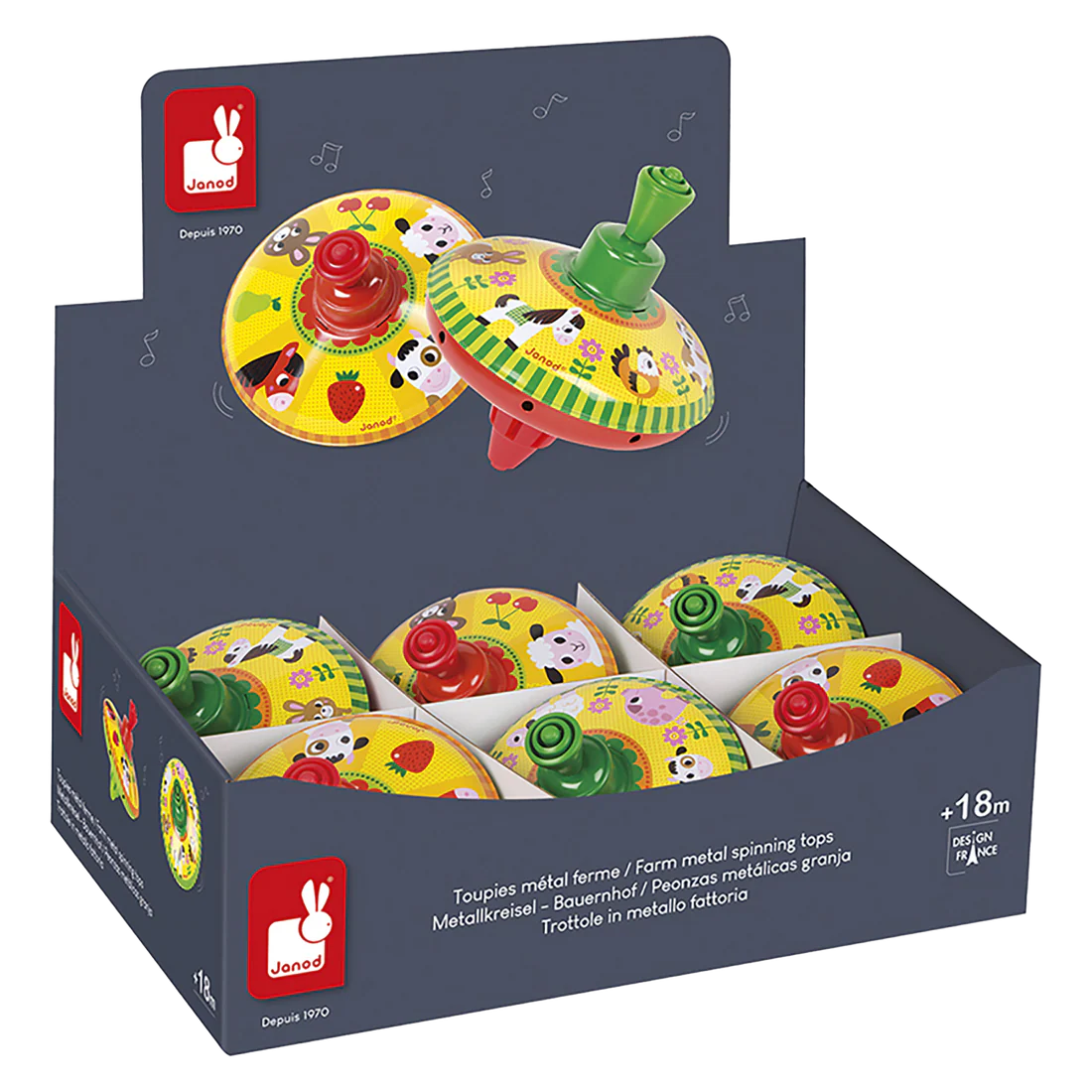 METAL SPINNING TOP FARM – tag-along-toys