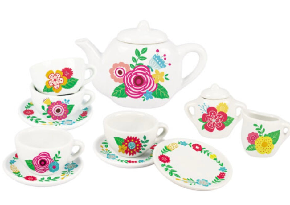 FLORAL PORCELAIN TEA SET – tag-along-toys
