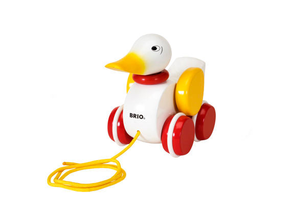 BRIO PULL ALONG DUCK – tag-along-toys